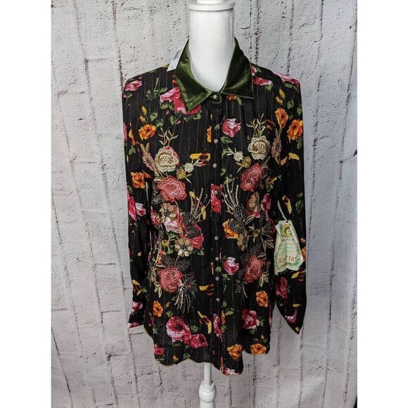 Aratta | Tops | Aratta Silent Journey Baroness Sequinembroidered Floral ...